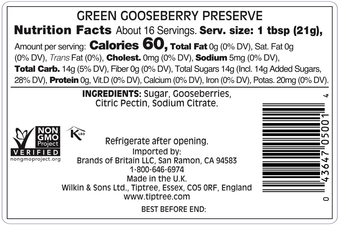 Green Gooseberry Preserve – Brands of Britain