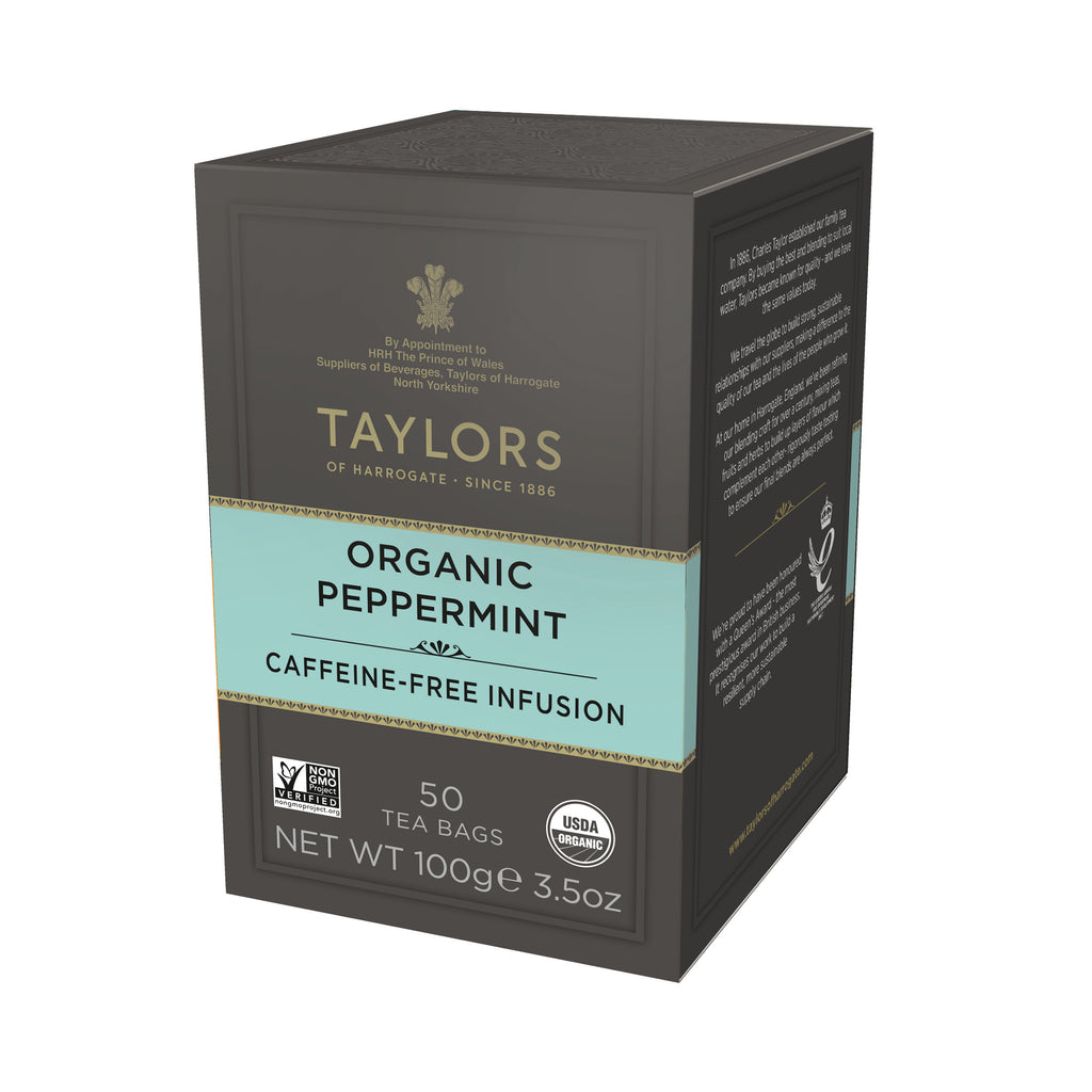 Taylors of Harrogate Organic Peppermint Herbal Tea, 50 Count – Brands ...